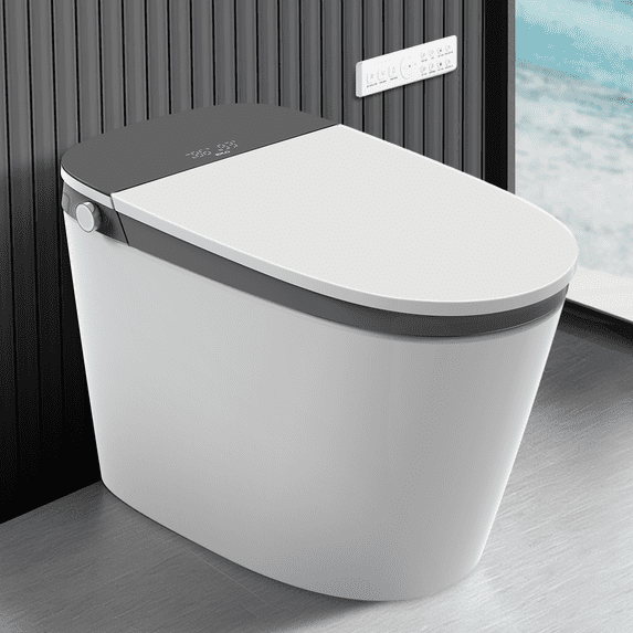 EPLO Smart Toilet Built-in Foam Shield Splash Proof & Tank, Auto Open ...