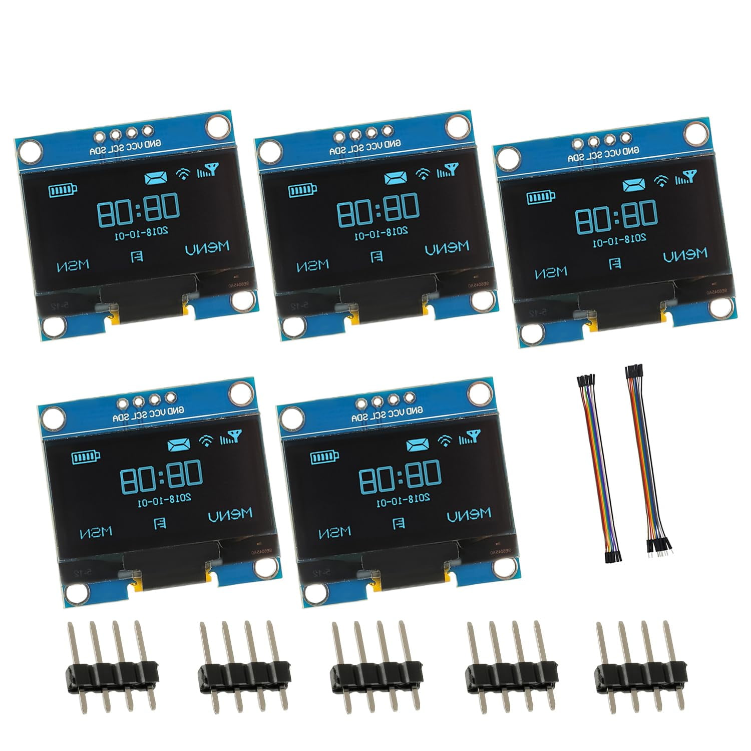 EPLZON 5 Pack 1.3 SSF20 inch OLED IIC Display Module 128x64 Pixel Mini ...