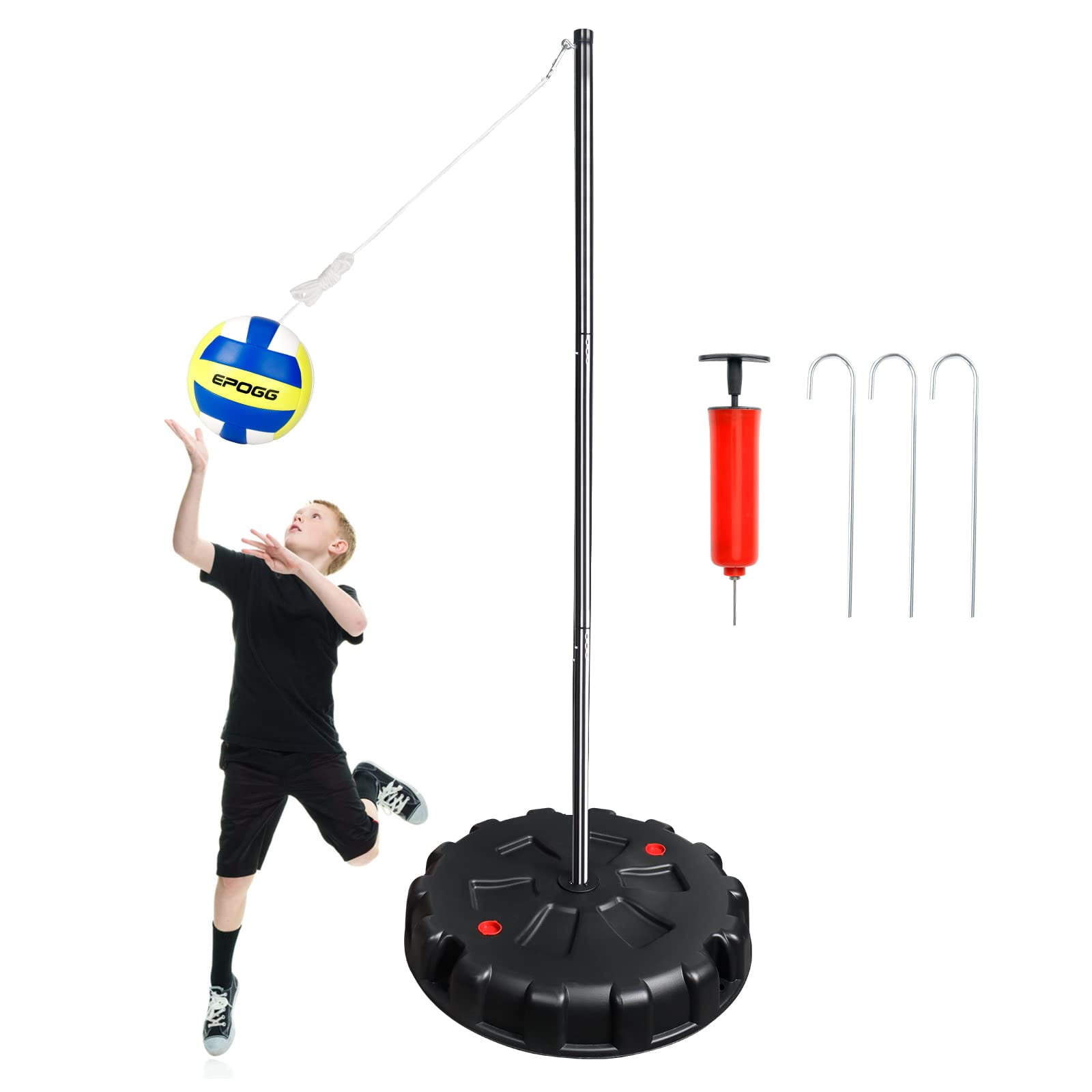 EPOGG Tetherball Ball and Rope, Portable Tetherball Set with Sturdy ...