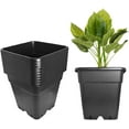 Epotoor 11.81" x 12.13" x 8.27" Square Black Plant Pot (10 Count ...