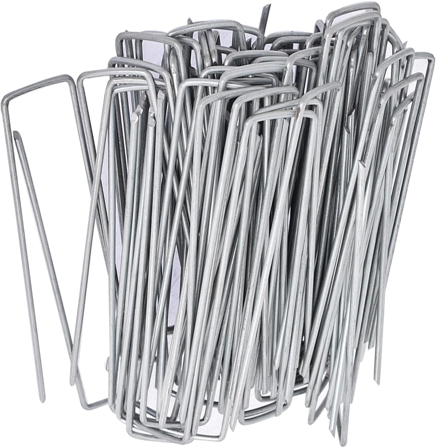 EPOTOOR 1000 Packs 6in Landscape Staples U-Shaped 11 Gauge Garden ...