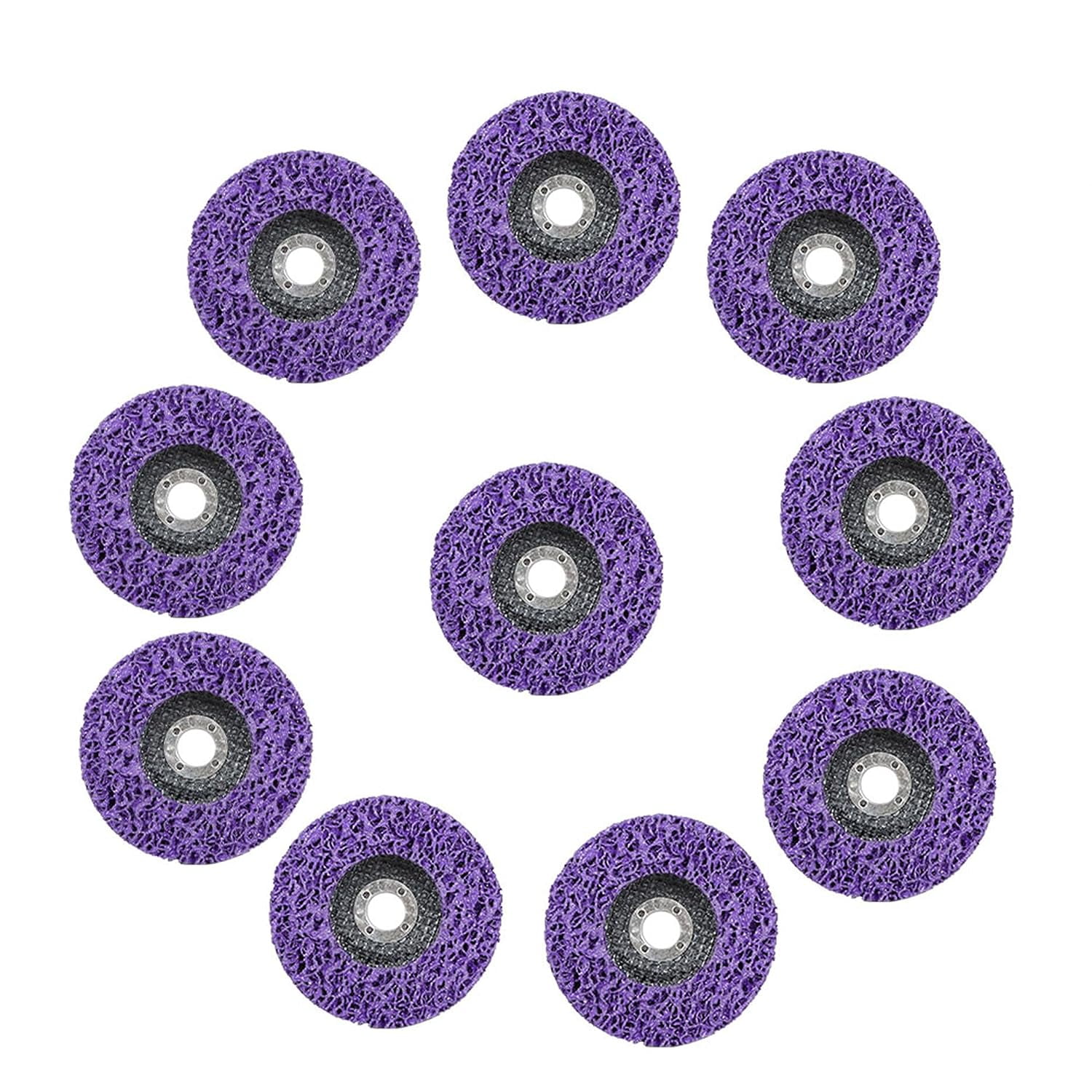 EPOTOOR 10Pcs 4x5/8 Inch Purple Strip Discs, Paint & Rust Remover ...