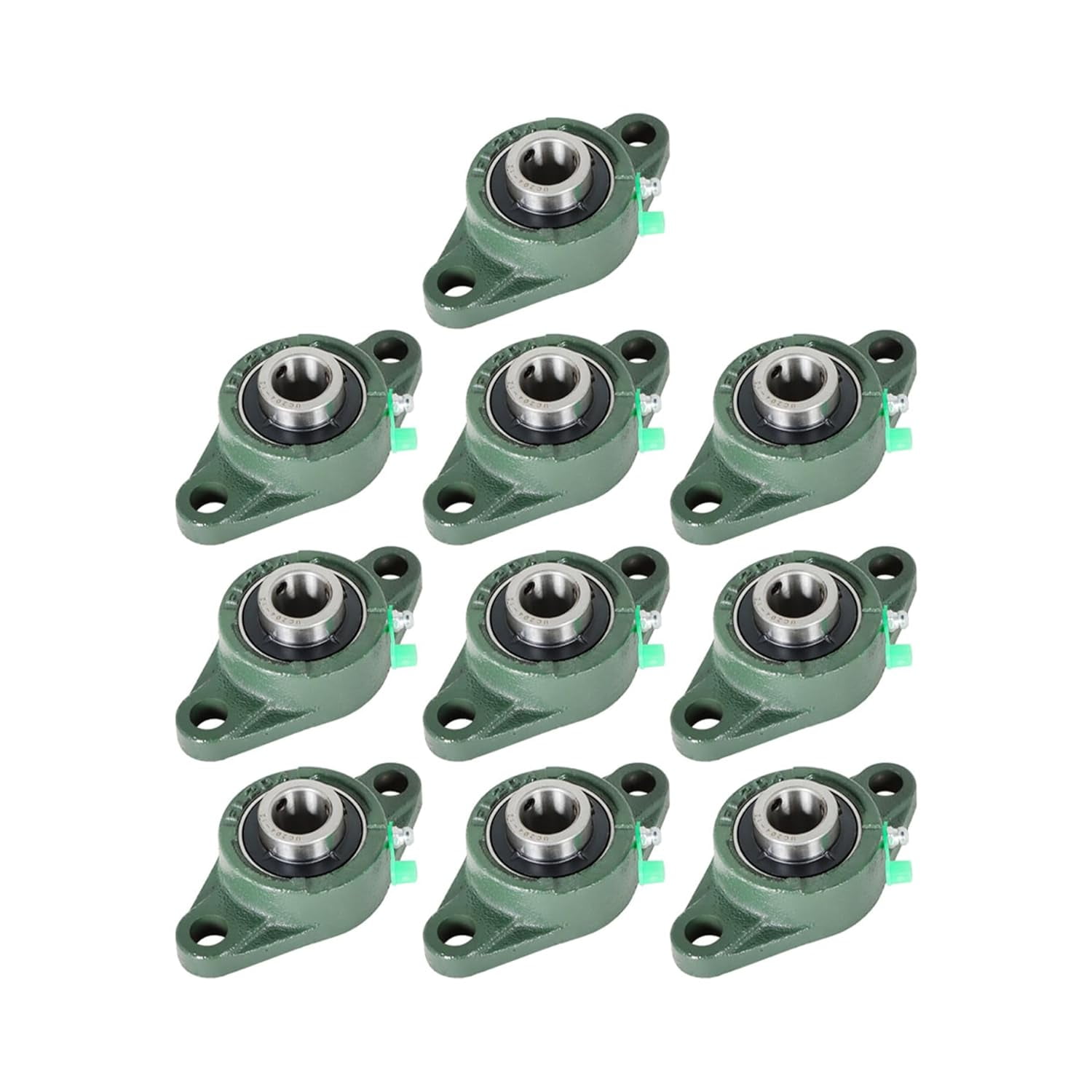 EPOTOOR 10Pcs UCFL204-12 3/4 Inch Bore Bearings Iron & Steel Self Alignment Pillow Block ...