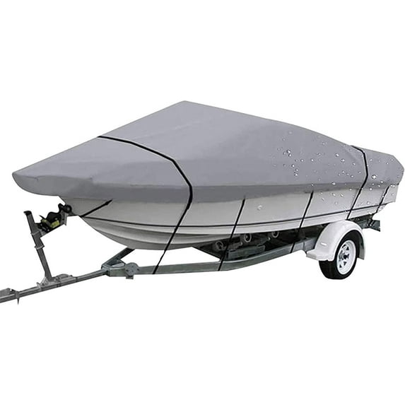 EPOTOOR 17-19Ft 210D Boat Cover Heavy Duty Trailerable with Tightening ...