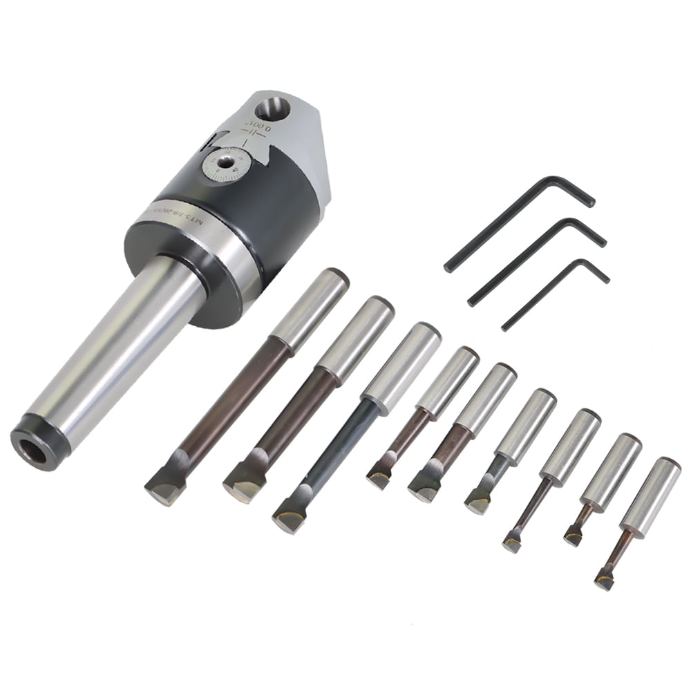 EPOTOOR 2 Inch Boring Head MT3 Carbide Boring Bar Set Milling Set Fit for Milling, Shaping and ...