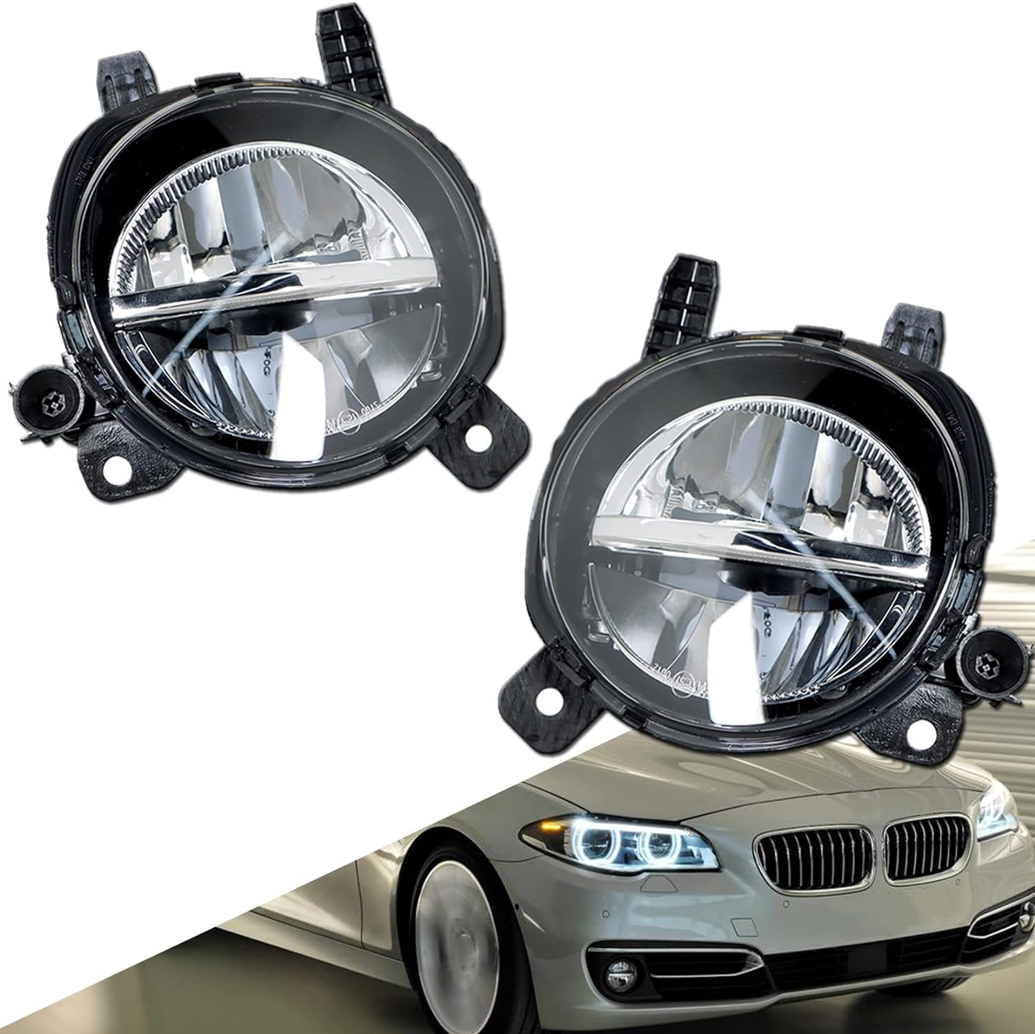 EPOTOOR 2-Pack Fog Lights Assembly LED Fog Lamps Left and Right Side ...