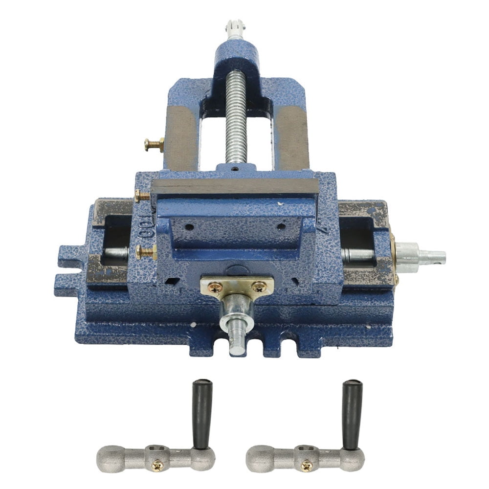 EPOTOOR 4-Inch Drill Press X-Y Compound Vise Blue Heavy Duty Benchtop ...