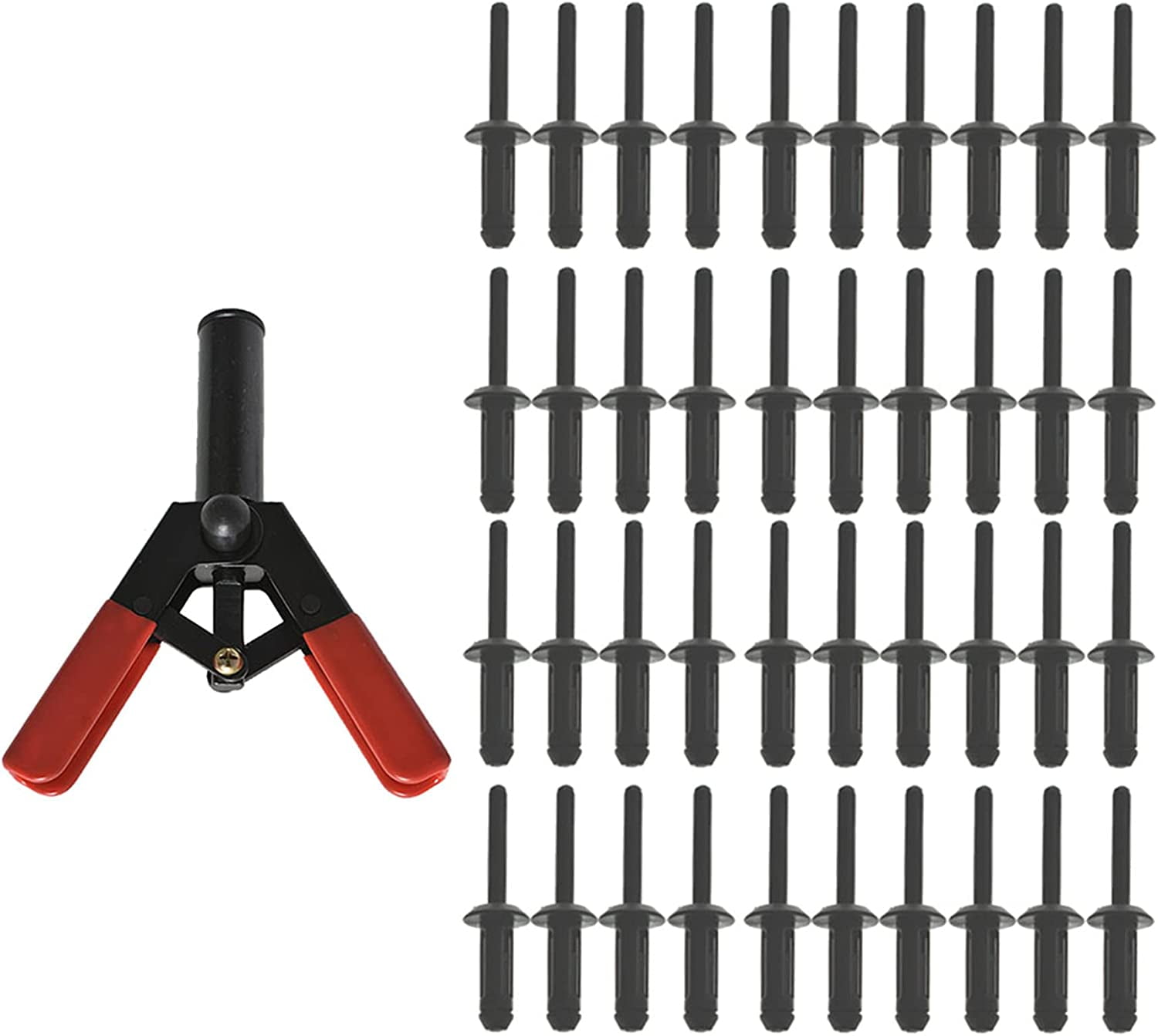 EPOTOOR 41 PC Plastic Rivet Gun Set Assorted Riveter Rivet Gun Quick ...