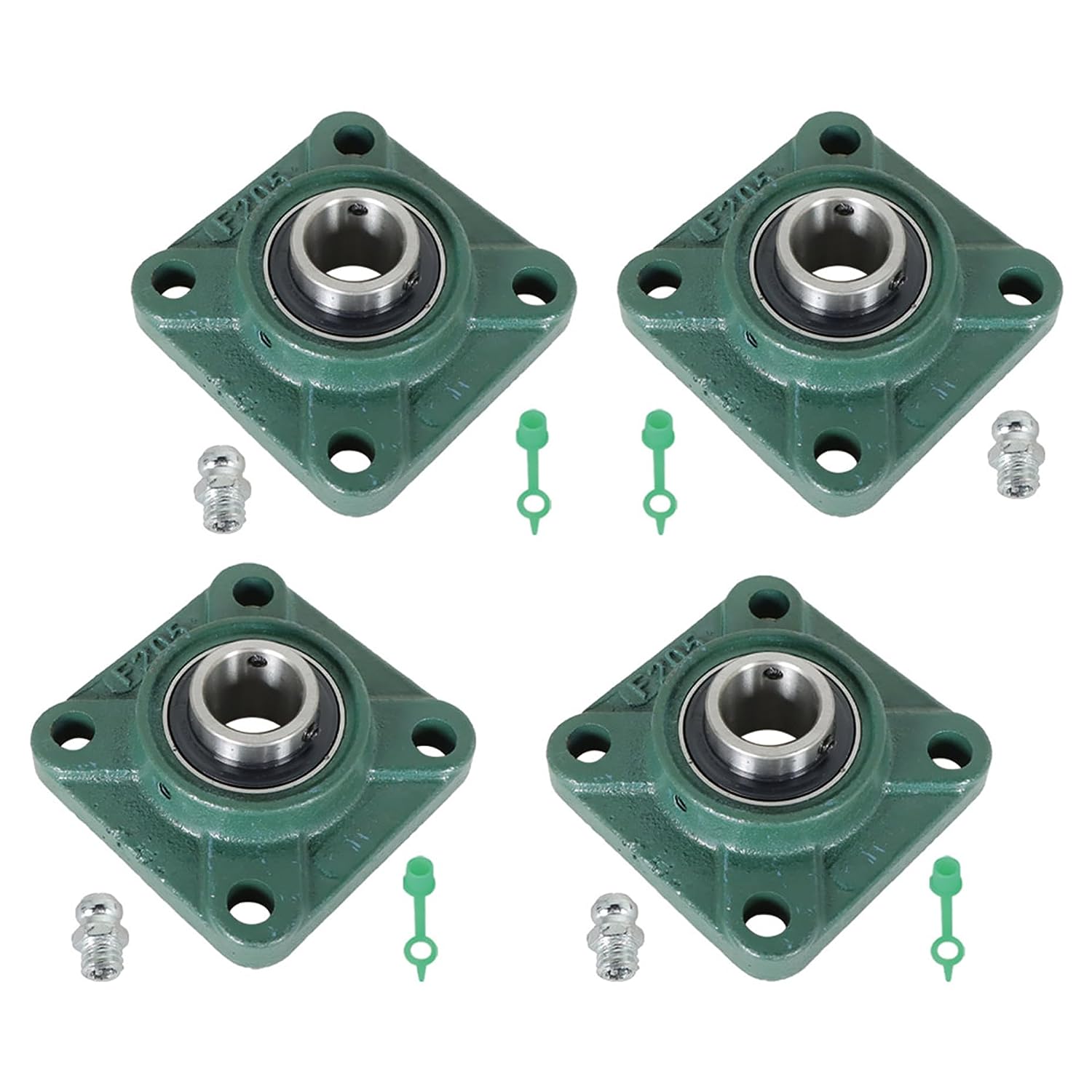 EPOTOOR 4Pcs UCF205-16 1 Inch Bore Bearings Iron & Steel Self Alignment Pillow Block Bearings 4 ...