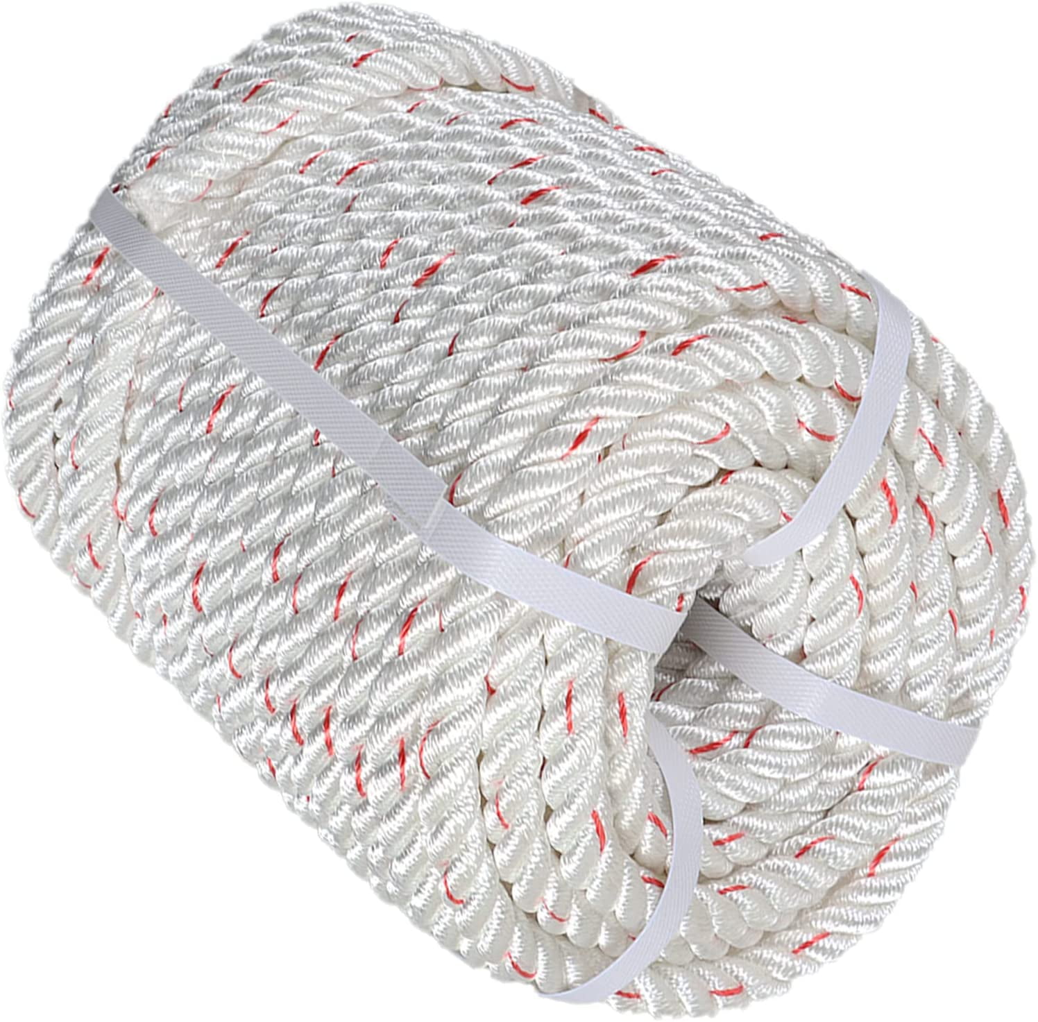 EPOTOOR 5/8Inch x 150FT Arborist Bull Rope, Double Braid Polyester Rope ...