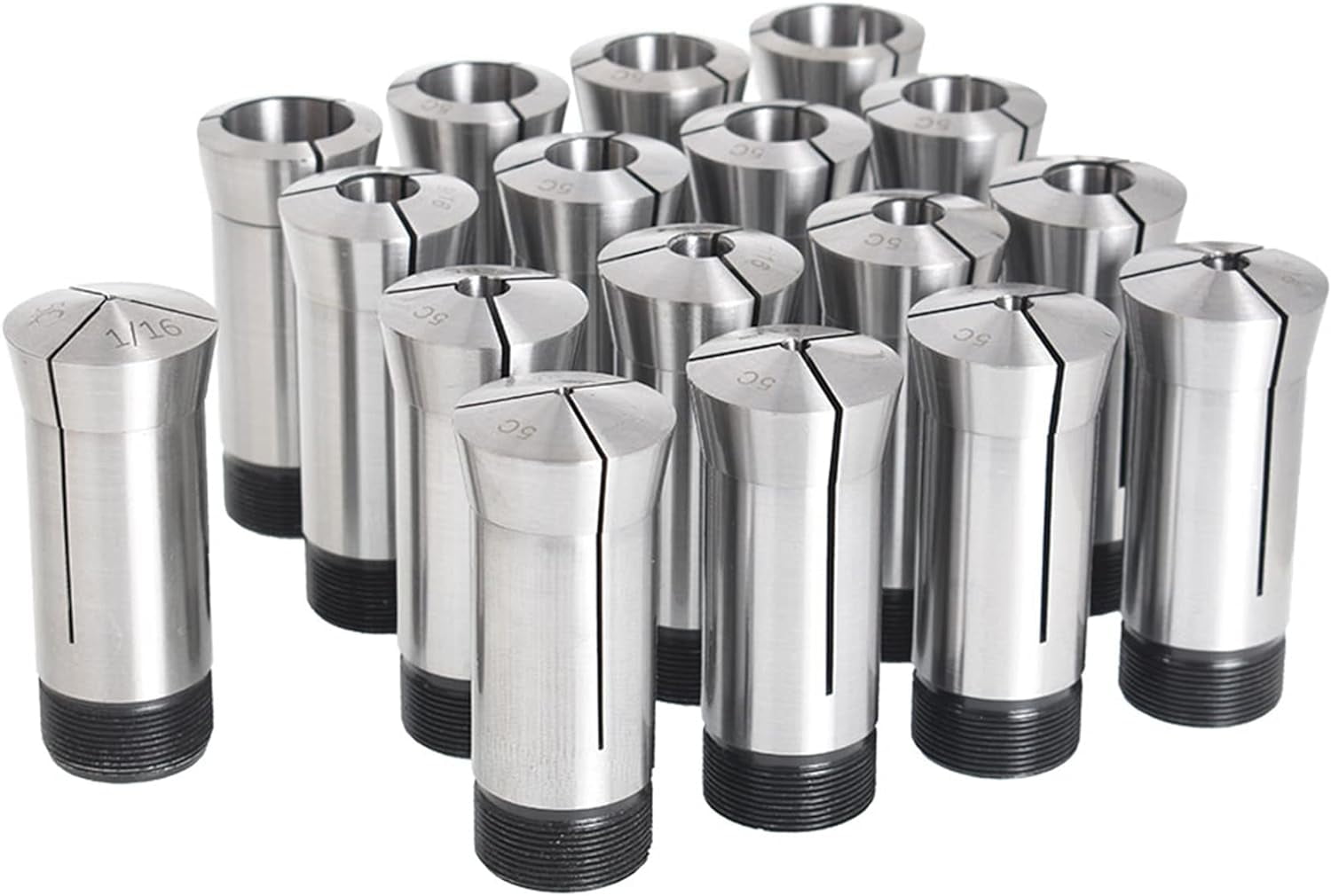 EPOTOOR 5C Round 1/16-1-1/16 Inch Collet Set Applicable to 5C CNC ...