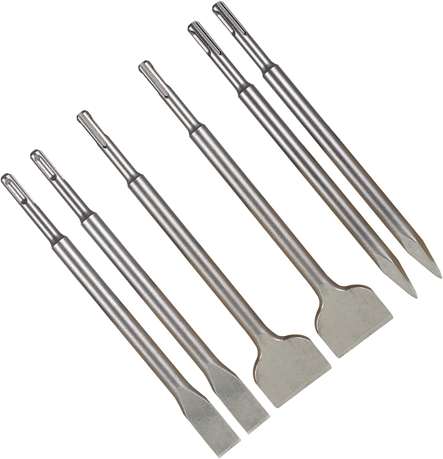 EPOTOOR 6Pcs SDS Plus Chisel Bits Alloy Steel Concrete Chisel Set SDS ...