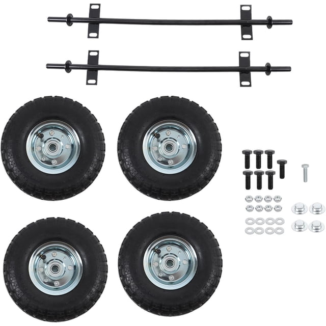 EPOTOOR Black Inflatable All Terrain Generator Wheel Kit Replacement ...