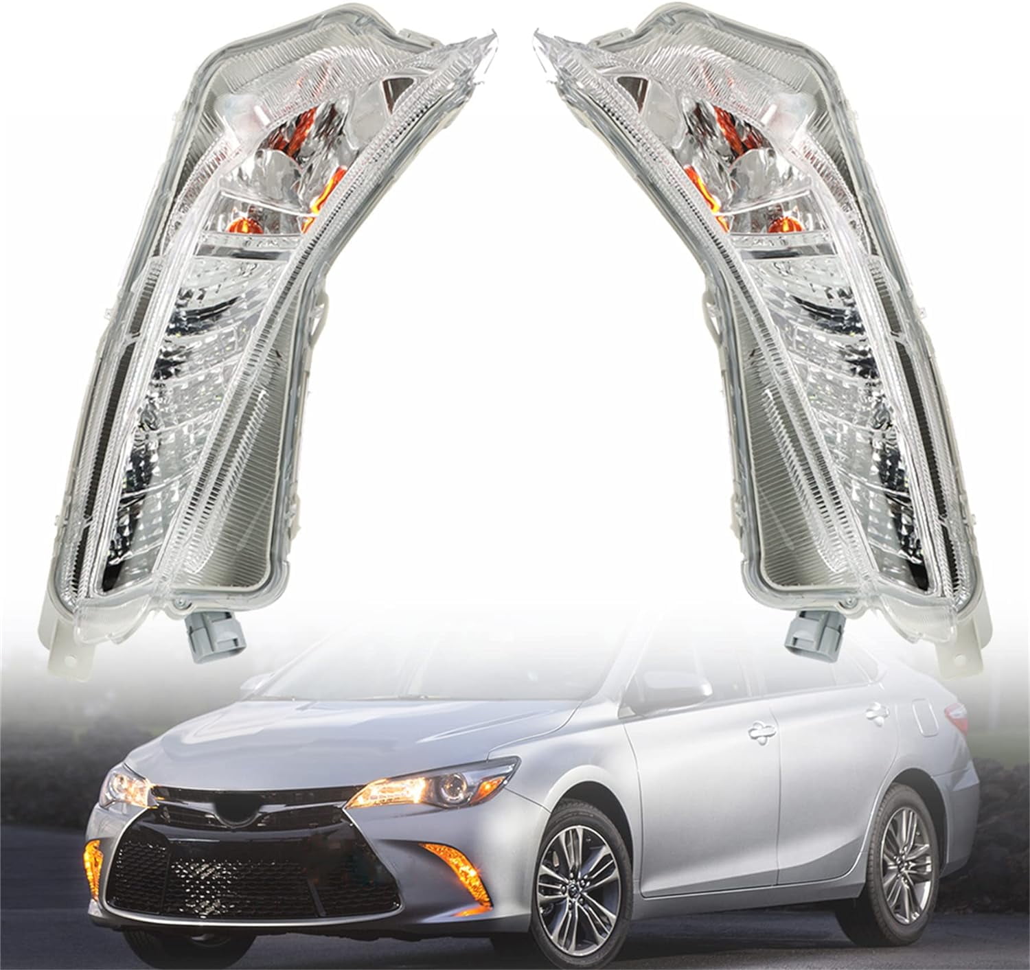 EPOTOOR Driver and Passenger Side LED Turn Signal Fog Lights ...