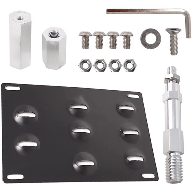 EPOTOOR Front Bumper Tow Hook License Plate Mount Bracket Holder Screw ...