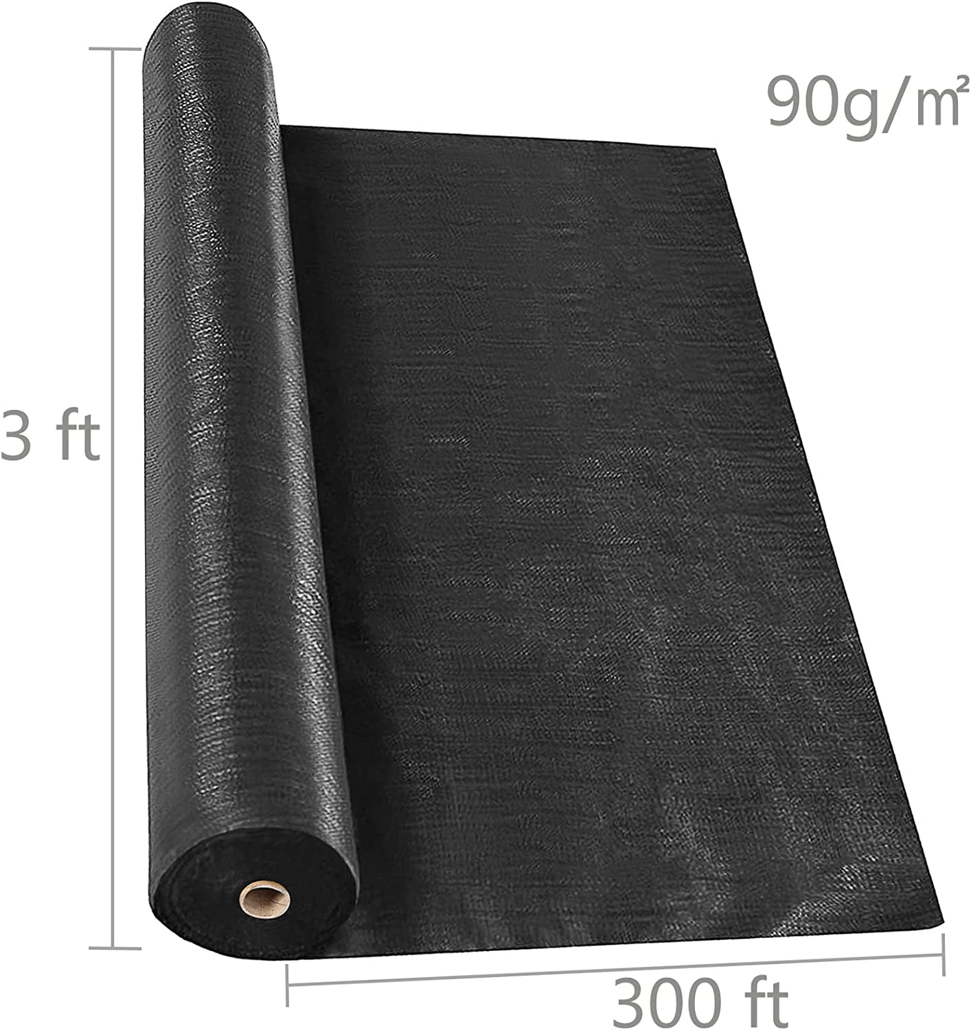 EPOTOOR Garden Weed Barrier Fabric Multi Length 3x300 FT Heavy Duty ...