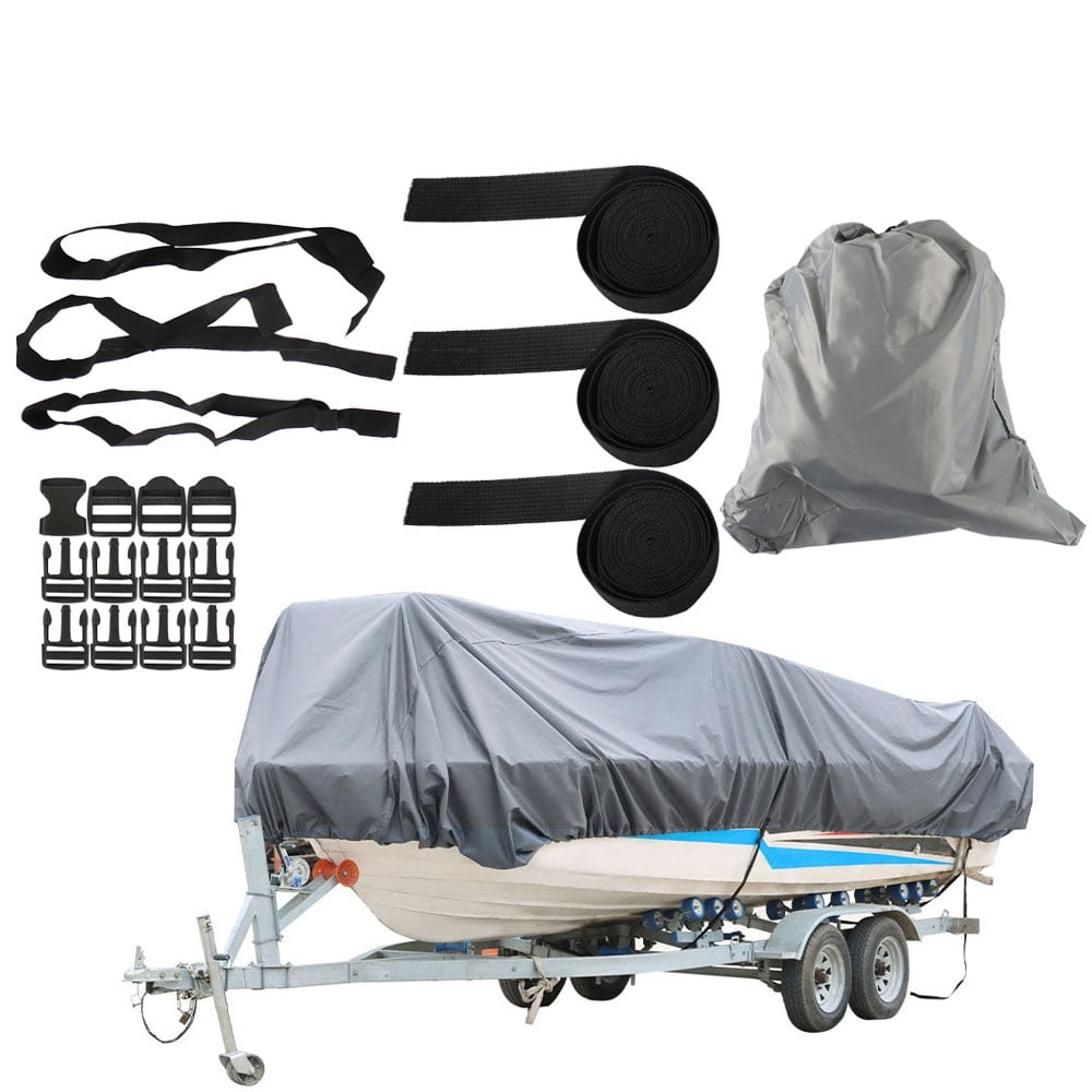 EPOTOOR Gray Heavy 600D Marine Grade Polyester Canvas Trailerable ...