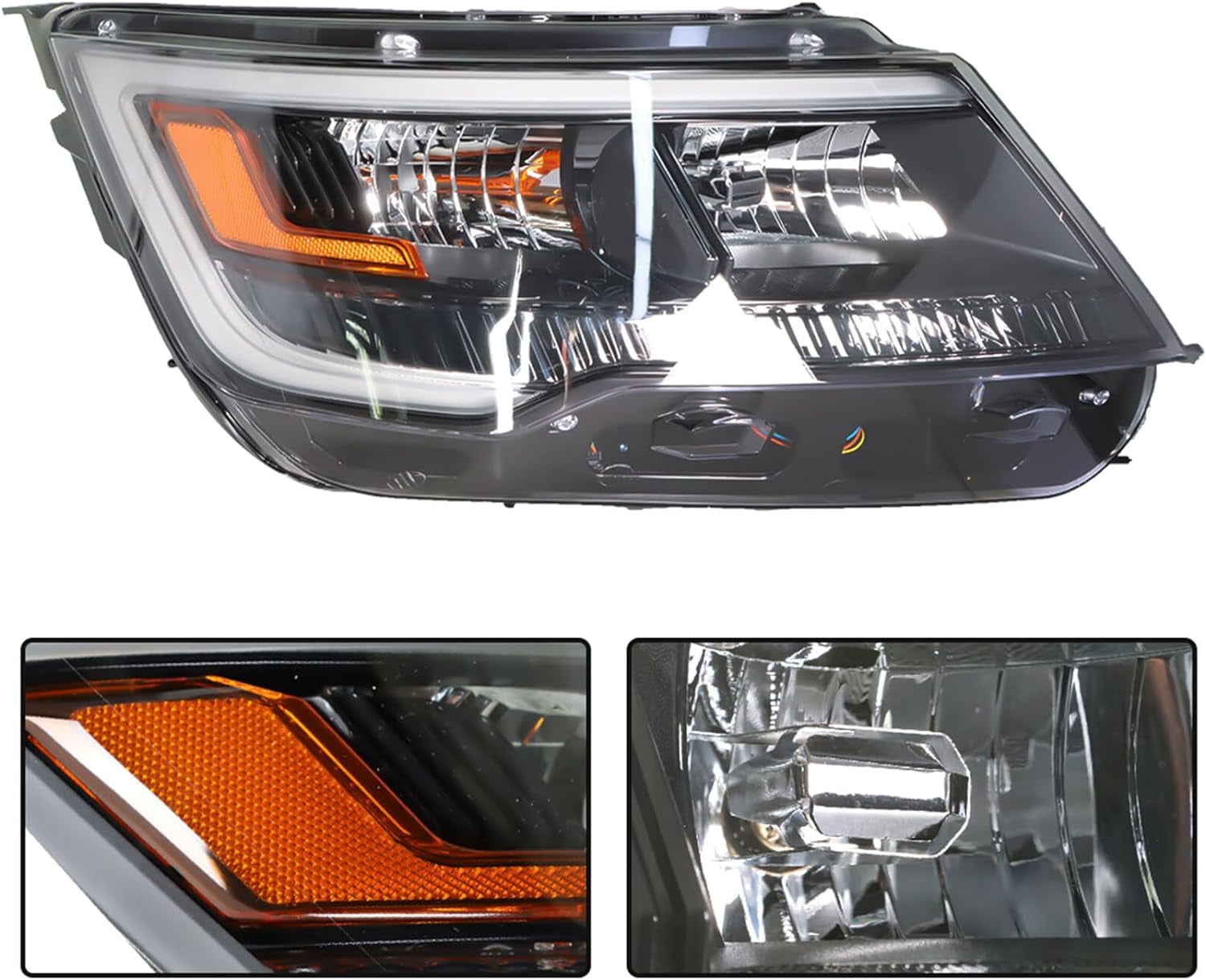EPOTOOR Headlights Assembly Replacement for Explorer 2016-2018 Halogen ...