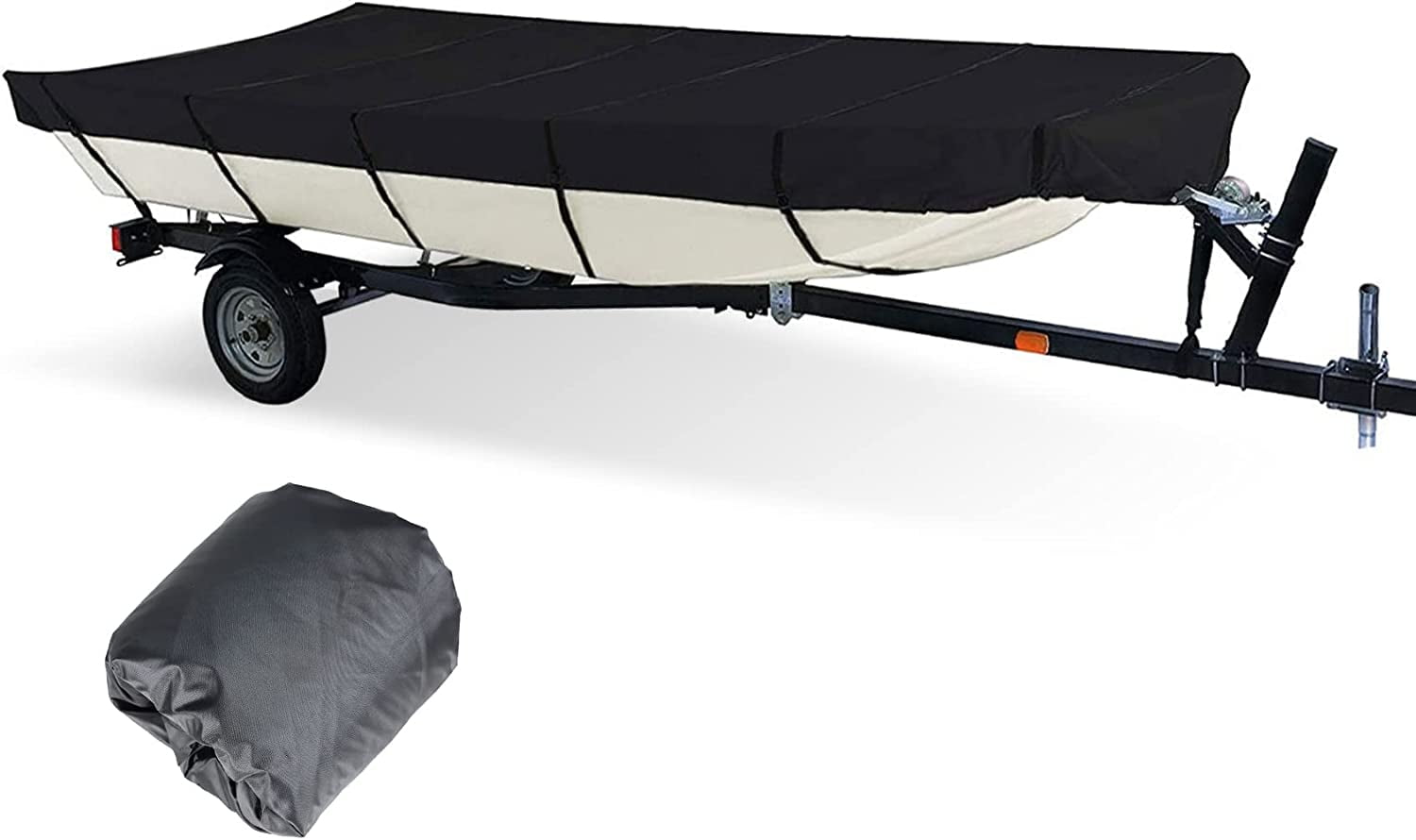 EPOTOOR Heavy Duty Trailerable Boat Cover - 210D Marine Grade Polyester ...