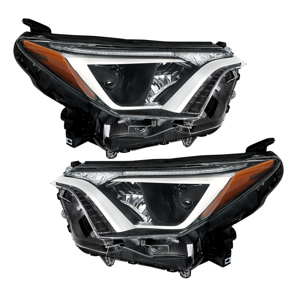 EPOTOOR Pair Left+Right Projector Headlights For 2016-2018 Toyota Rav4 ...