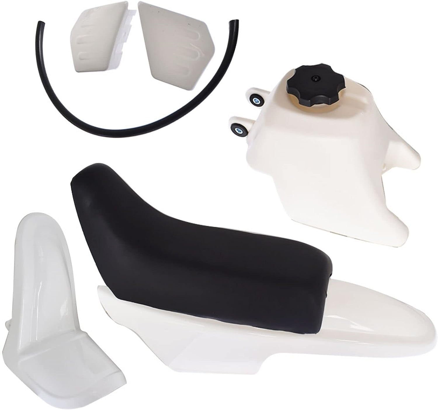 EPOTOOR Plastic Fender Body White Fairing Gas Tank Kit w/Seat ...
