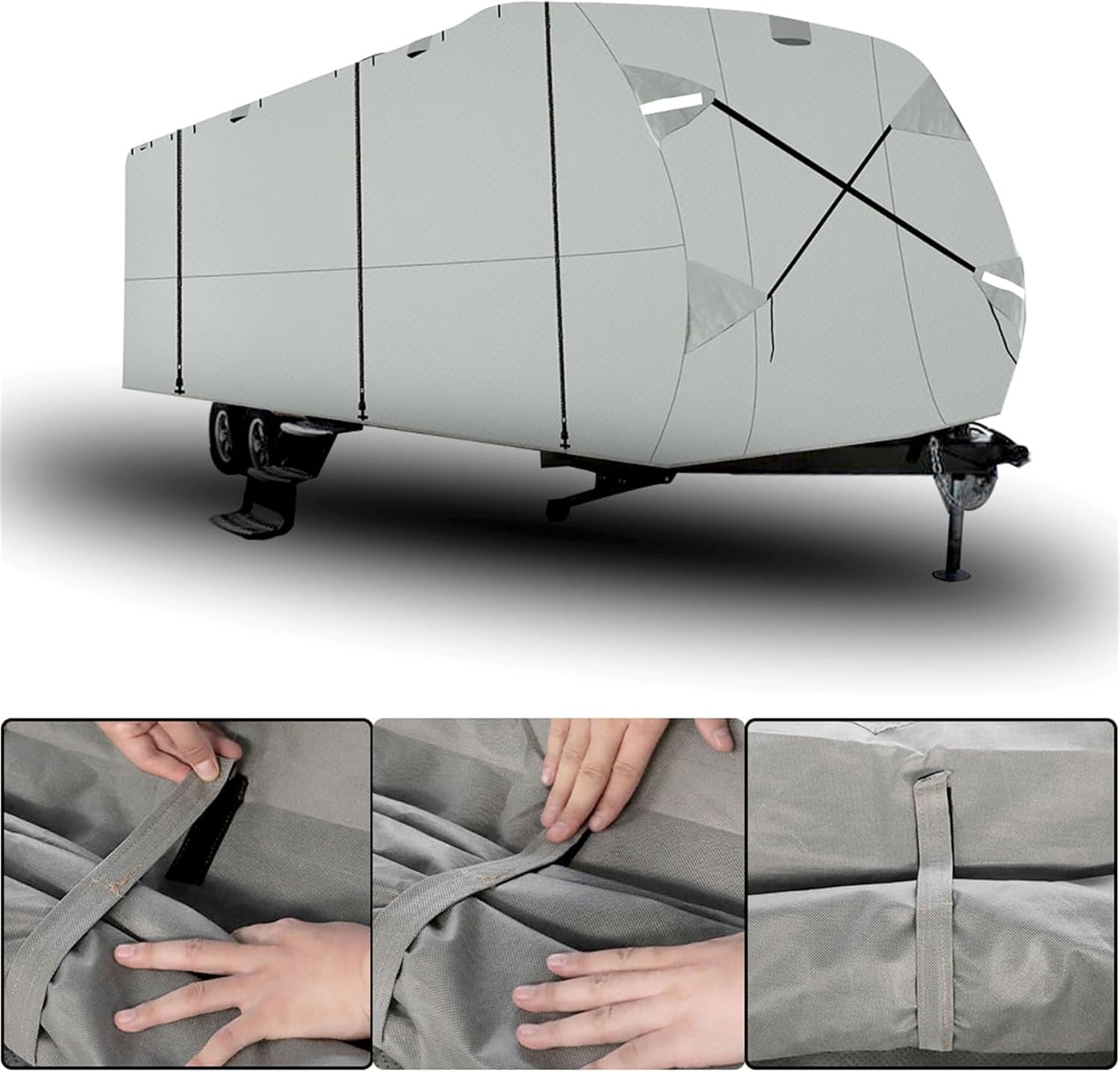 EPOTOOR RV Trailer Cover 27'-30' Waterproof Camper Travel Trailer Cover ...