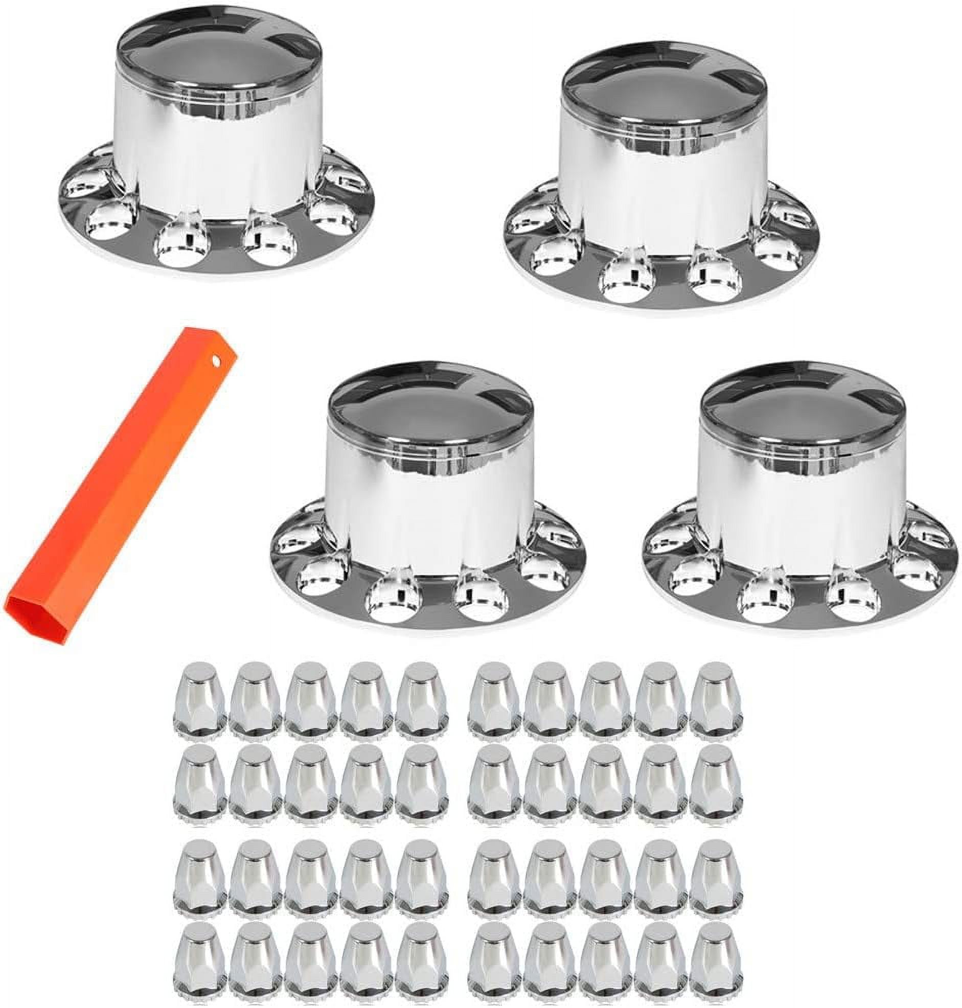 EPOTOOR Set of 4 Chrome Rear Wheel Axle Hub Cover Kit Replacement for ...