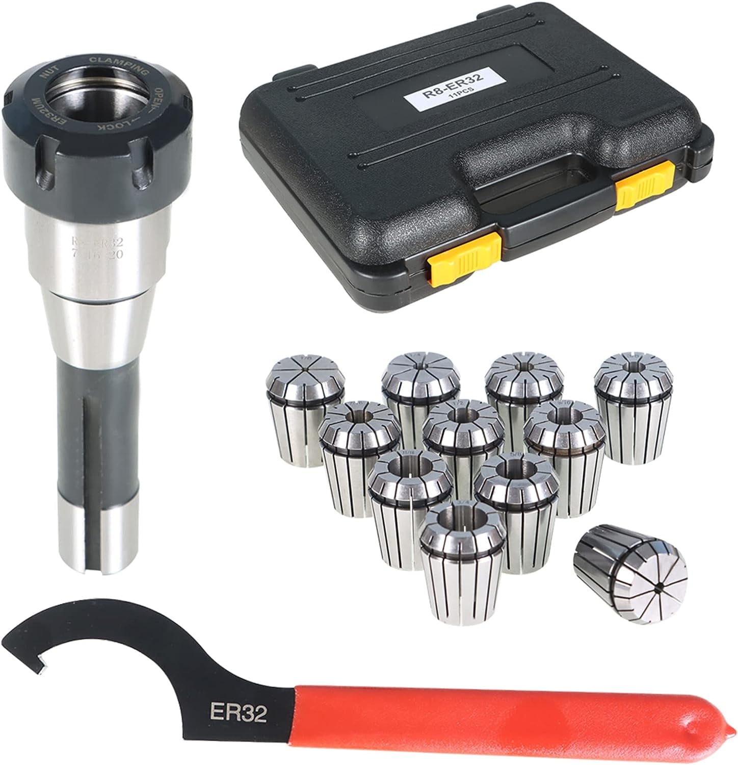 EPOTOOR Tool Handle R8-ER32 Tool Handle ER32 Collet Set for CNC ...