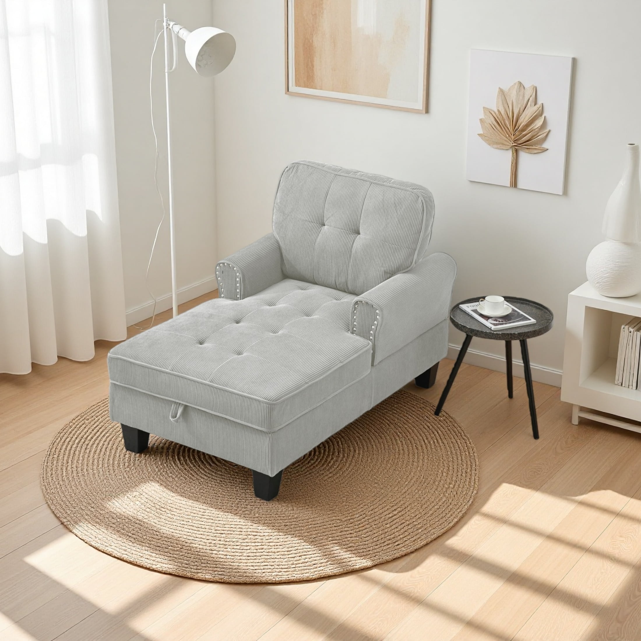 EPOWP Convertible Sleeper Chair Bed with Storage, Adjustable Backrest ...