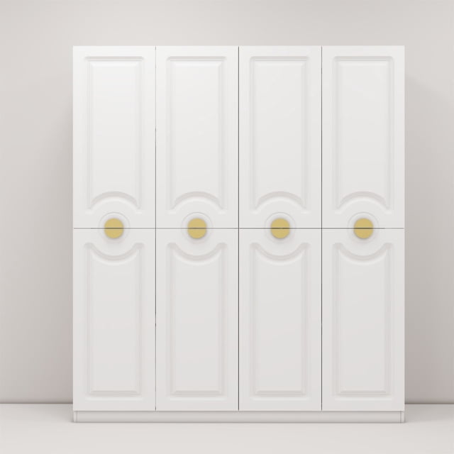 EPOWP Modern Minimalist Style: 4 Door European Style Wardrobe with Four ...