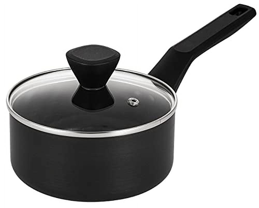 EPPMO Hard-Anodized Nonstick Saucepan with lid, Bakelite Handle, 1.5 ...
