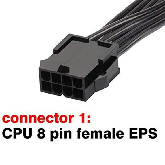 EPS 8 Pin Power Extension Cable ATX CPU 8 Pin Female to 8(4+4) Pin Male ...
