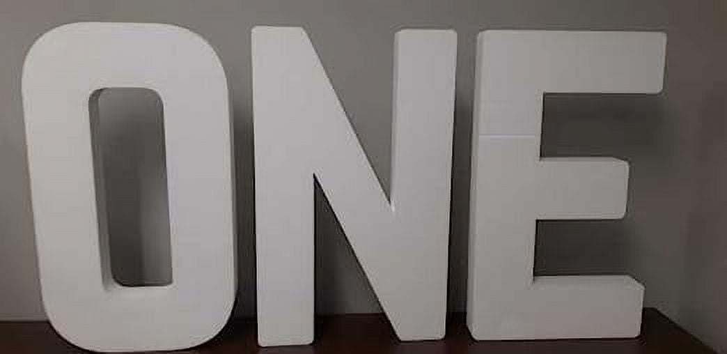 EPS Jumbo Smooth Foam Letters (24” High) - Free Standing ONE Letters ...