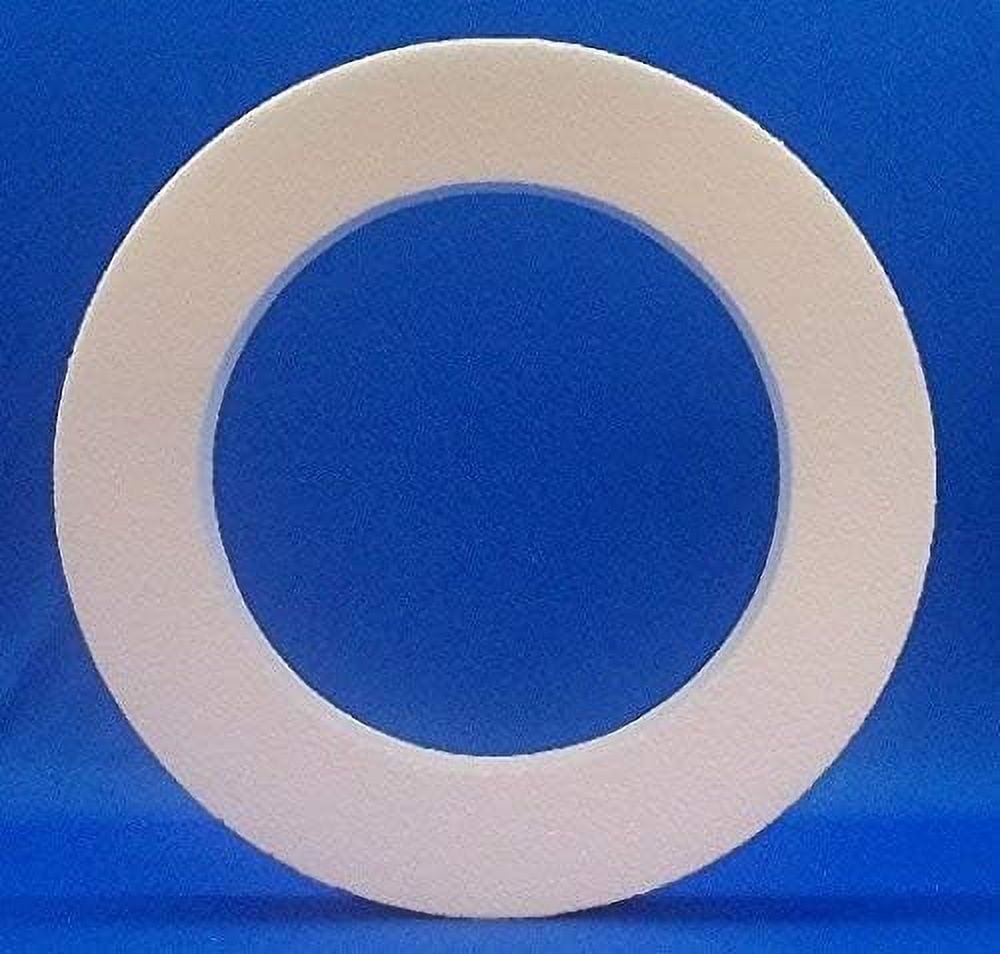 EPS Polystyrene Styrofoam Wreath, 16" Floral Craft Ring with Rounded ...