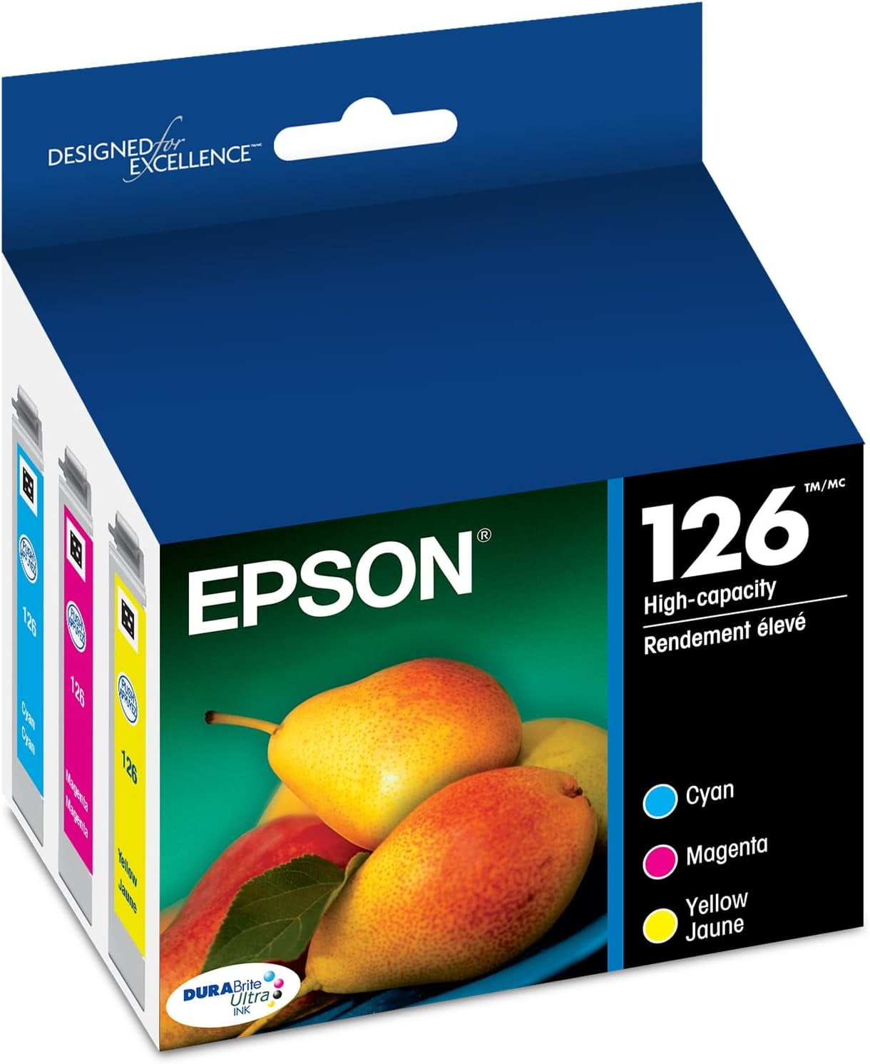 EPSON 126 DURABrite Ultra Ink Color Combo Pack For WF-3520, WF-3530, WF ...