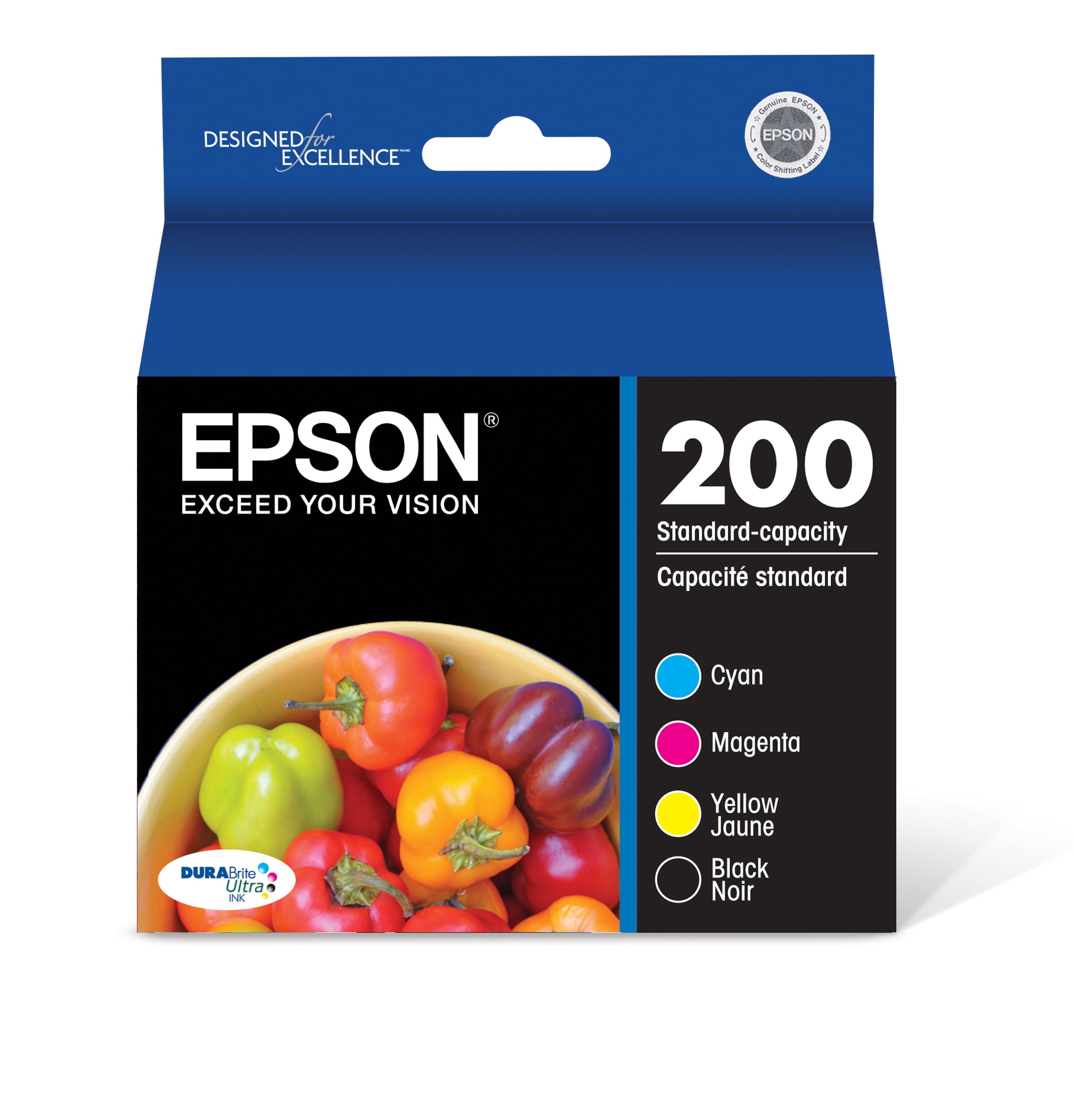 Epson 200 DURABrite Ink Combo, Black & Color, For WorkForce WF-2520 ...