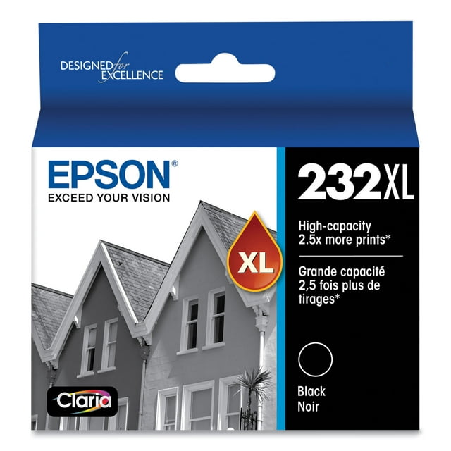 EPSON 232 Claria Ink High Capacity Black Cartridge (T232XL120-S) Works ...