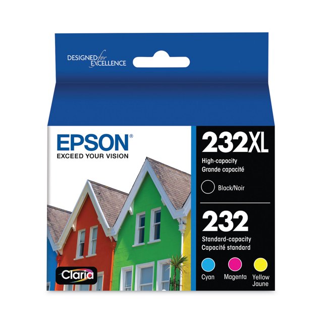 EPSON 232 Claria Ink High Capacity Black & Standard Color Cartridge ...