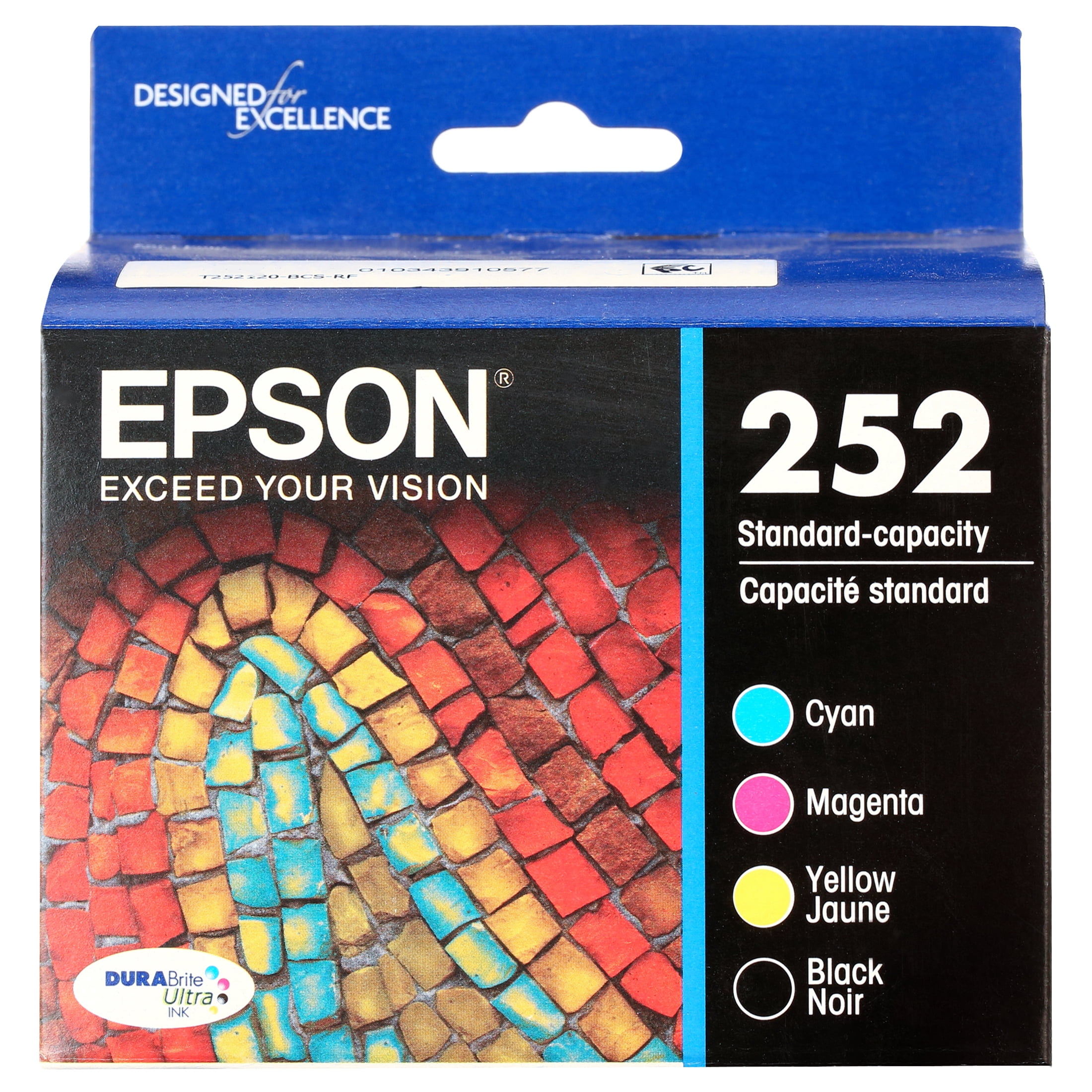 EPSON T252 DURABrite Ultra Genuine Ink Standard Capacity Black & Color ...