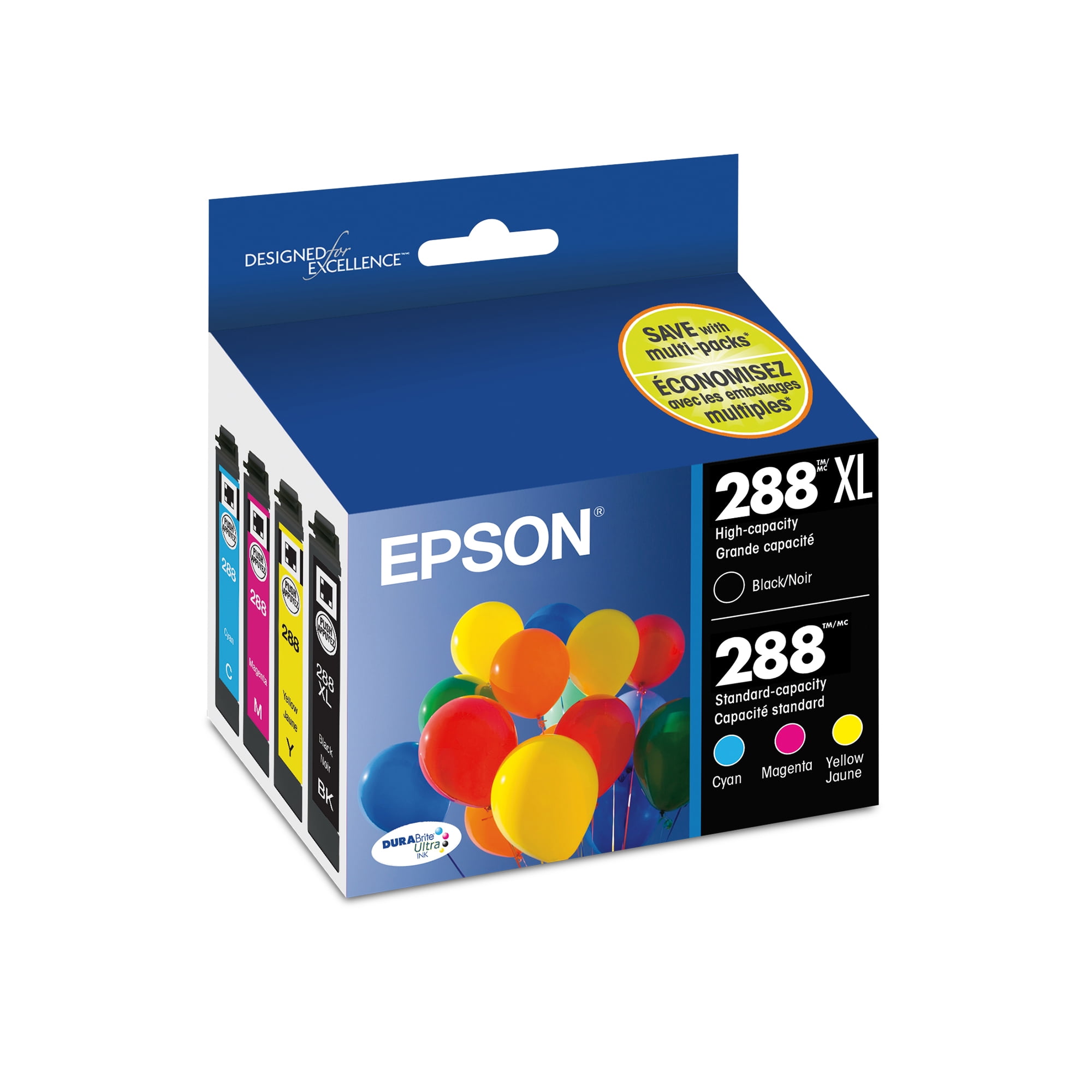 EPSON 288 DURABrite Ultra Ink High Capacity Black & Standard Color ...