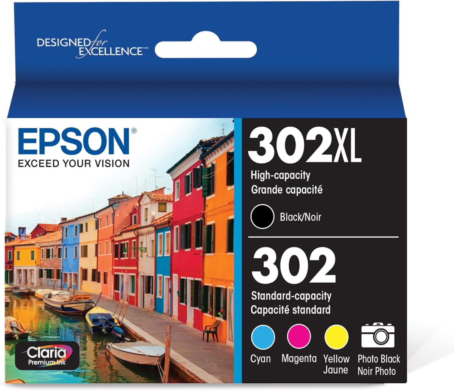 EPSON 302 Claria Premium Ink High Capacity Black & Standard Color ...