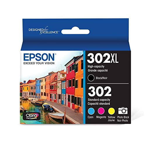 EPSON 302 Claria Premium Ink High Capacity Black & Standard Color ...