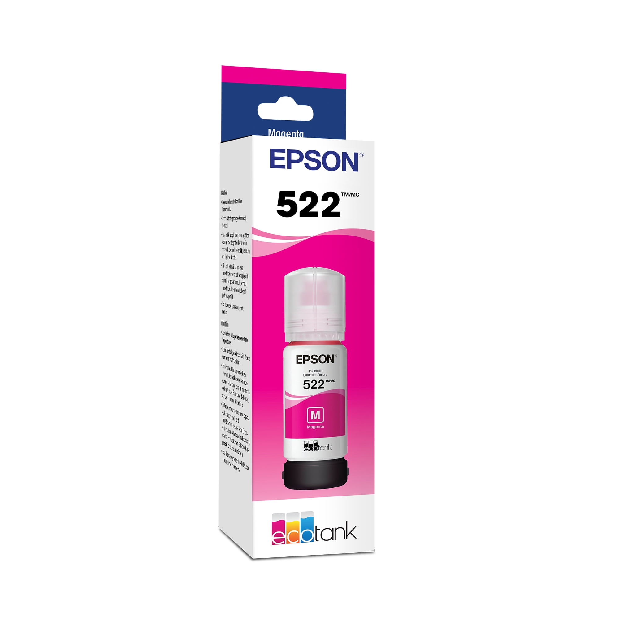 EPSON 522 EcoTank Ink Ultra-high Capacity Bottle Magenta (T522320-S) Works with EcoTank ET-2720 ...