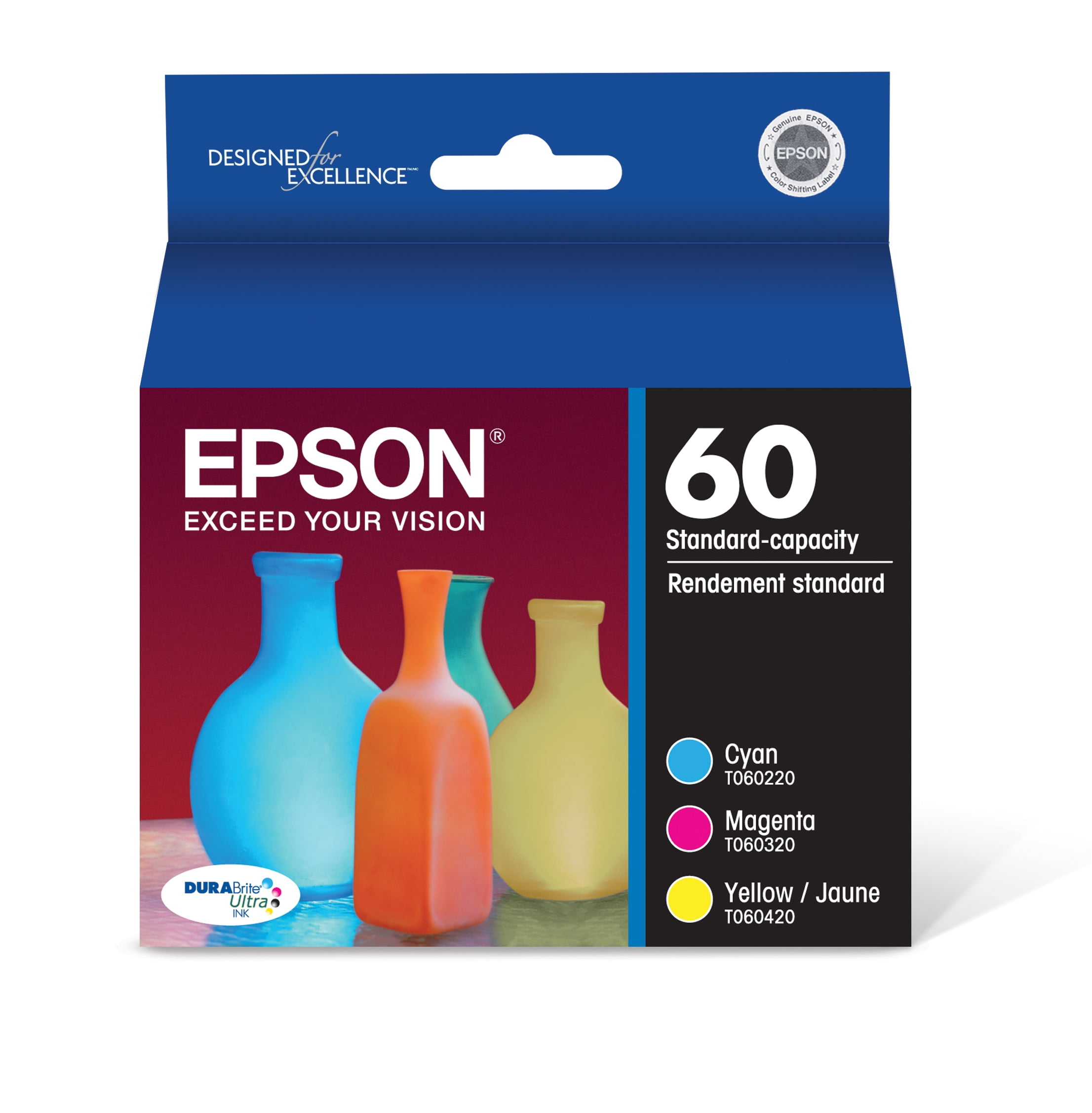EPSON 60 DURABrite Ultra Ink Standard Capacity Color Combo Pack ...