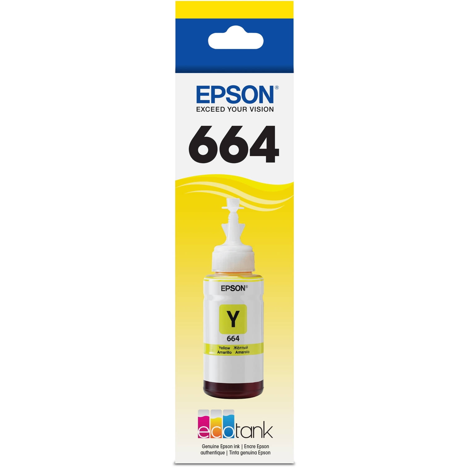 EPSON 664 EcoTank Ink Ultra-high Capacity Bottle Yellow (T664420-S ...