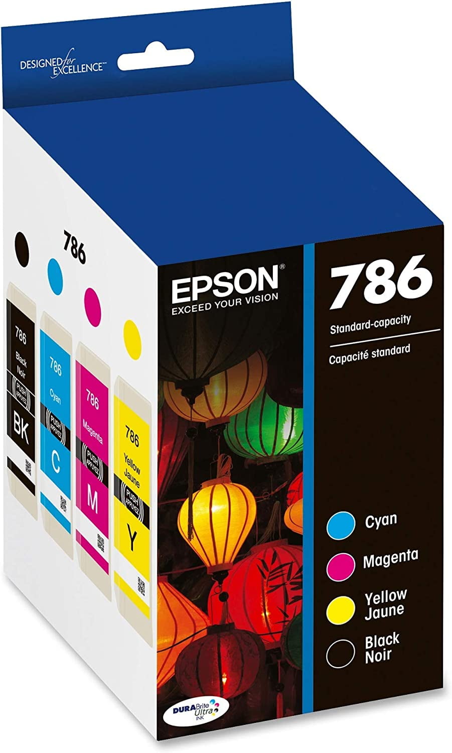EPSON 786 DURABrite Ultra Ink Standard Capacity Black & Color Cartridge ...