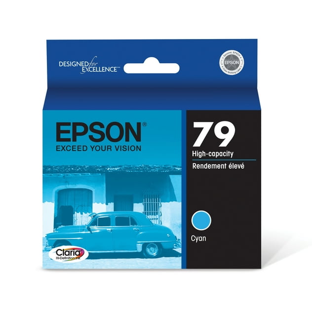 EPSON 79 Claria Hi-Definition Ink Standard Capacity Cyan Cartridge ...