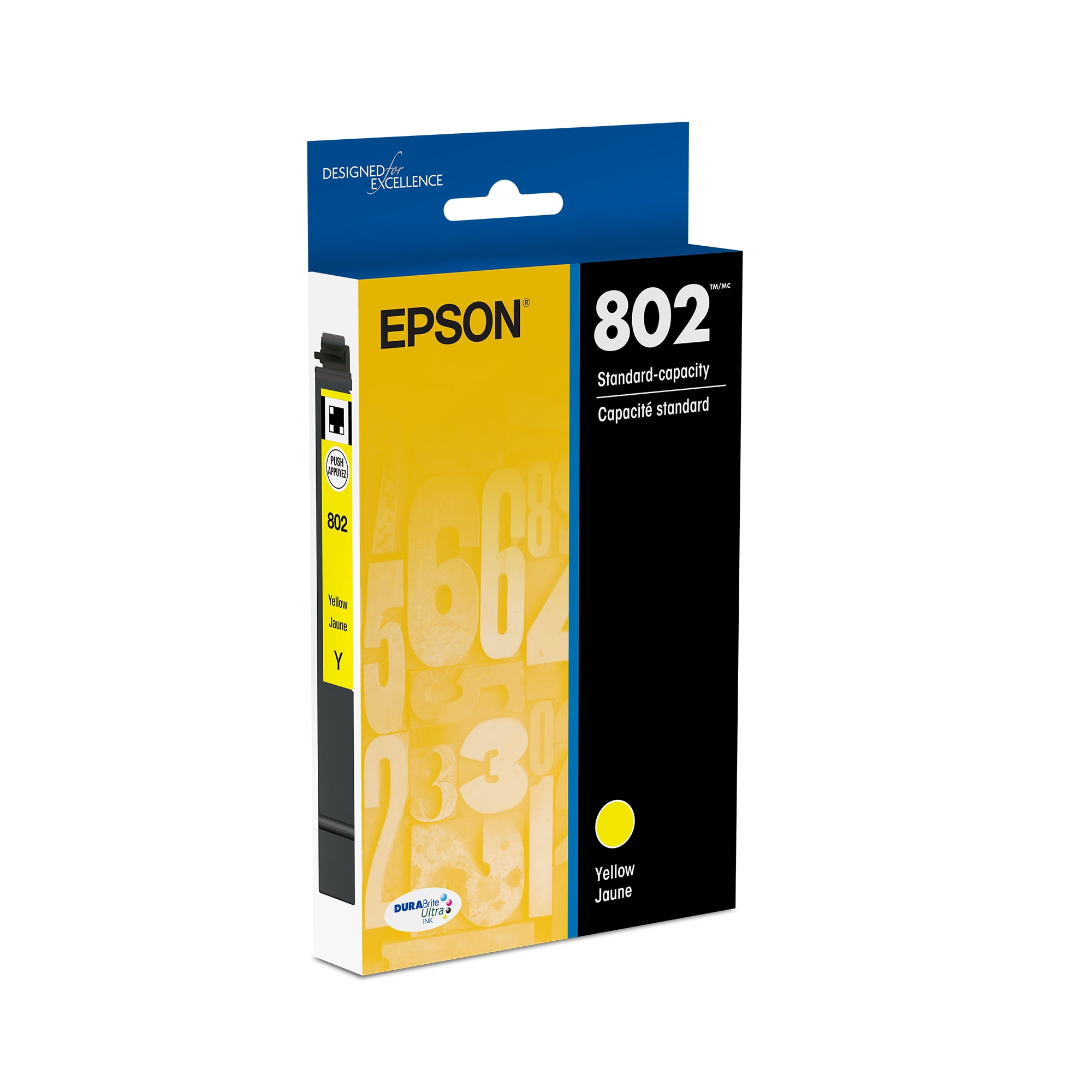 EPSON 802 DURABrite Ultra Ink Standard Capacity Yellow Cartridge ...