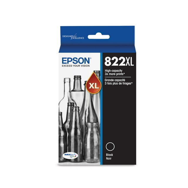 EPSON 822 DURABrite Ultra Ink High Capacity Black Cartridge (T822XL120 ...