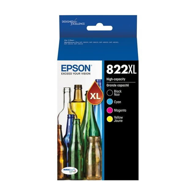 EPSON 822 DURABrite Ultra Ink High Capacity Black & Color Cartridge ...